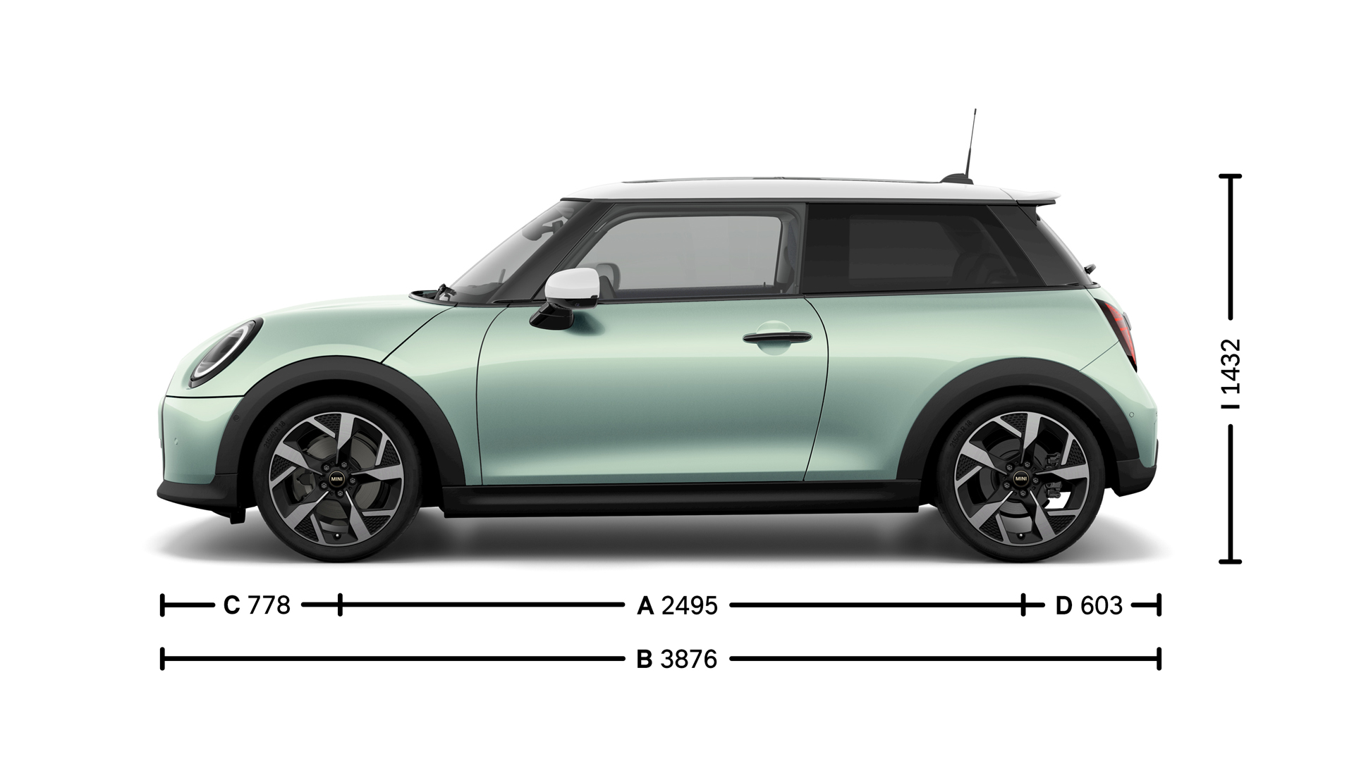 MINI Cooper 3 puertas - Medidas